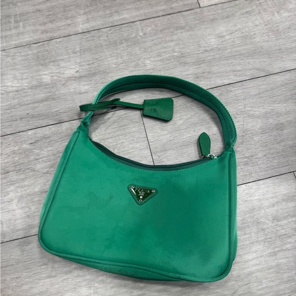 Prada | Bags | Prada Emerald Green Shoulder Bag | Poshmark